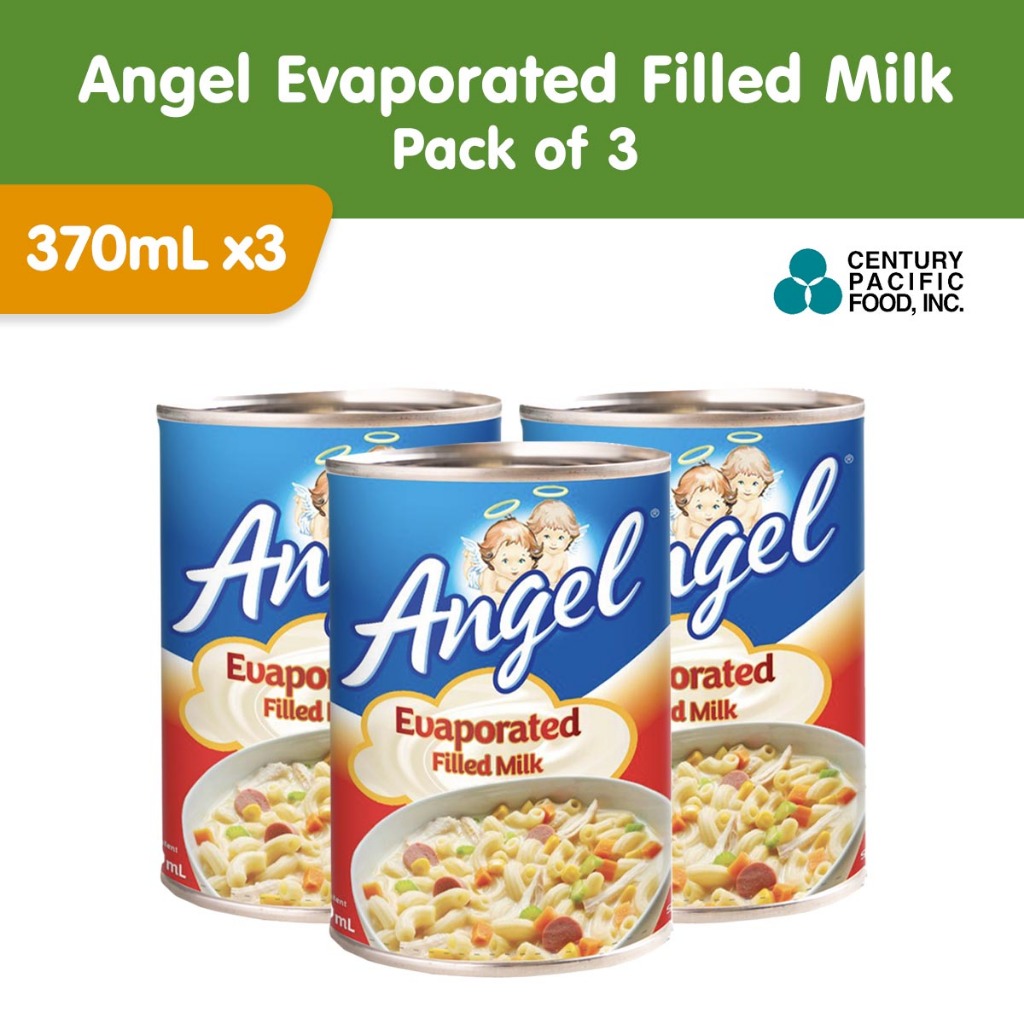 Angel Evaporated Filled Milk 370ml (Pack of 3) | Shopee Philippines