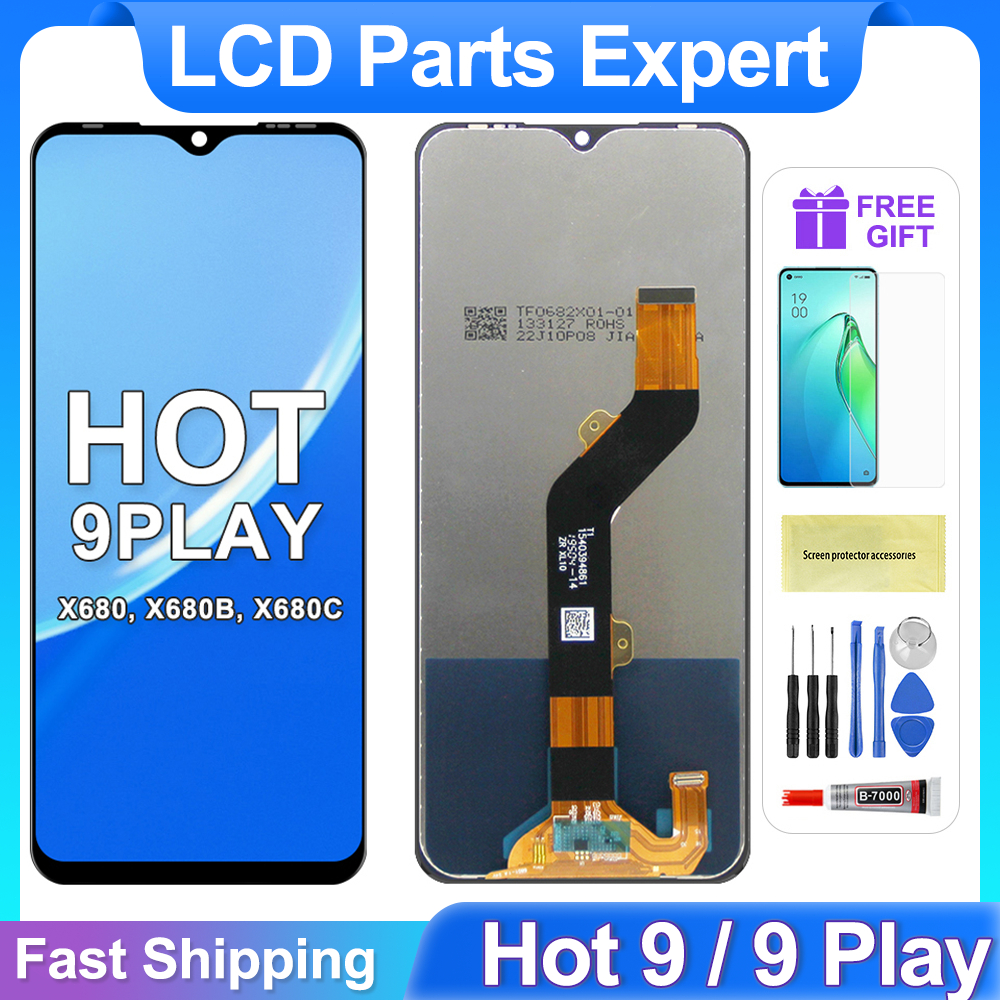 Screen LCD With Frame For Infinix Hot 9 / 9 Play X680 X655 LCD Display ...
