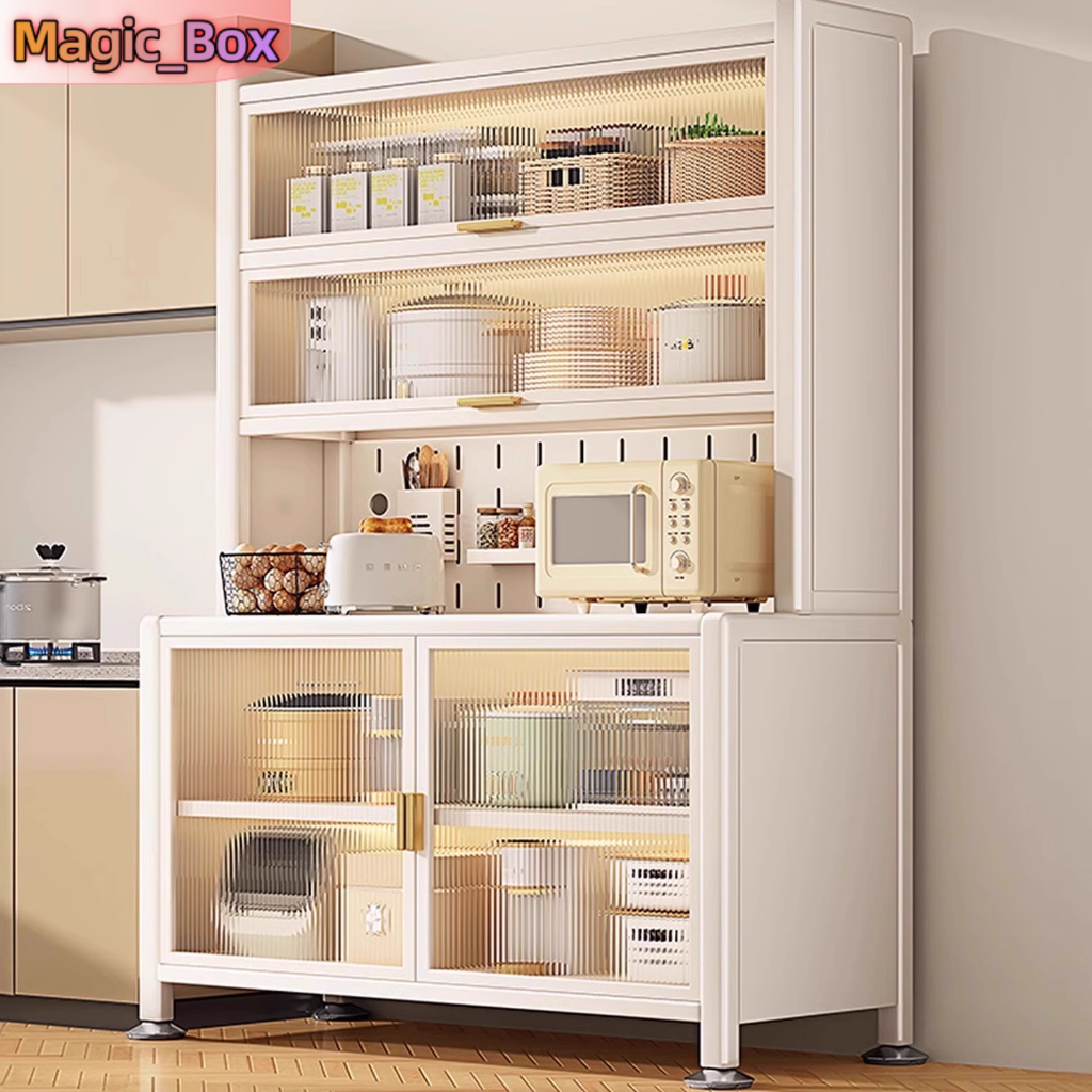 Large Kitchen Organizer Carbon Steel Kitchen Cabinet Dust-Proof Storage ...