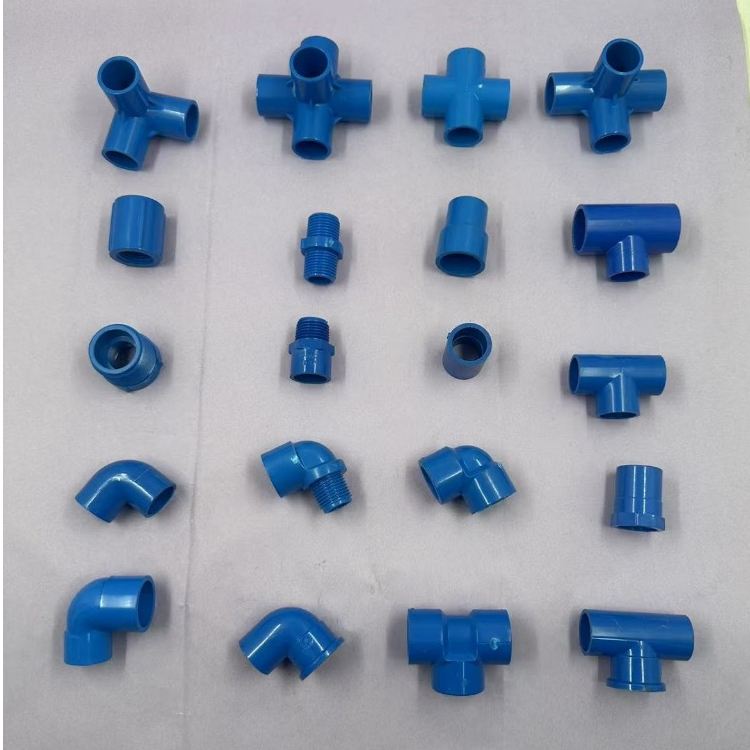 PVC blue pipe fittings waterline pipes fittings Adapter coupling 1 1/4 ...