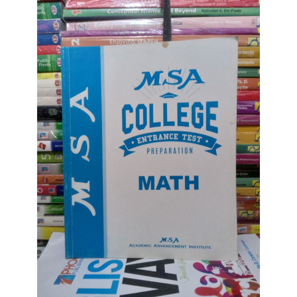 MSA COLLEGE ENTRANCE TEST PREPARATION MATH (USED) | Shopee Philippines
