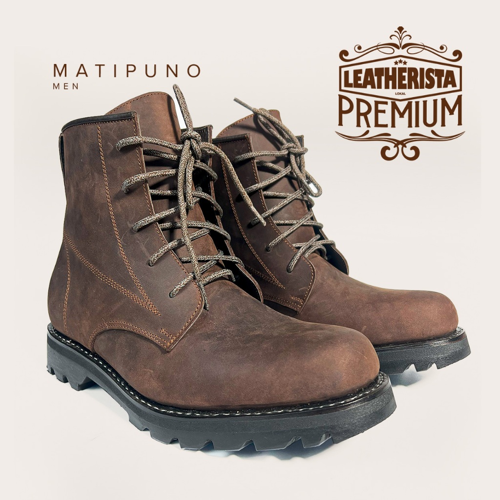Leatherista Lokal Matipuno (Premium Motorcycle Boots) | Shopee Philippines