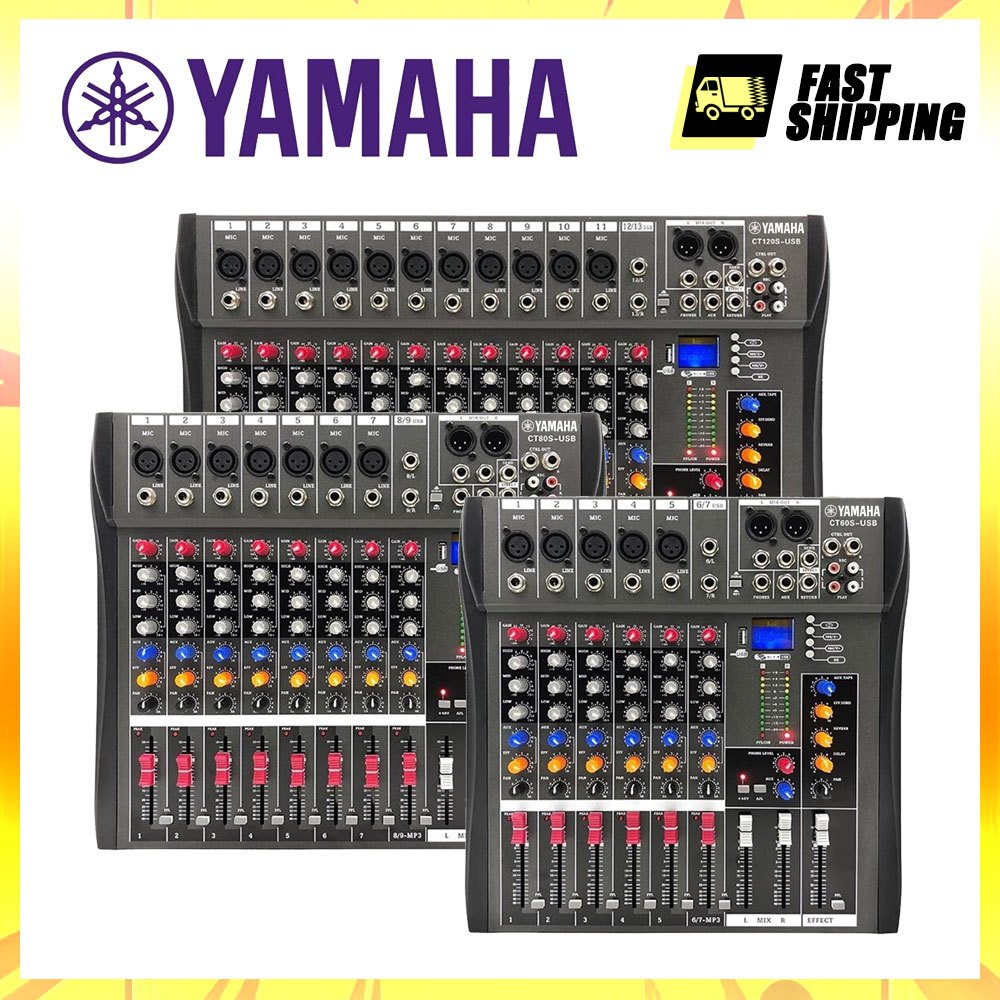 Yamaha CT-60S CT-80S CT-120S Series Stereo Mixer 6 8 12 Channel ...