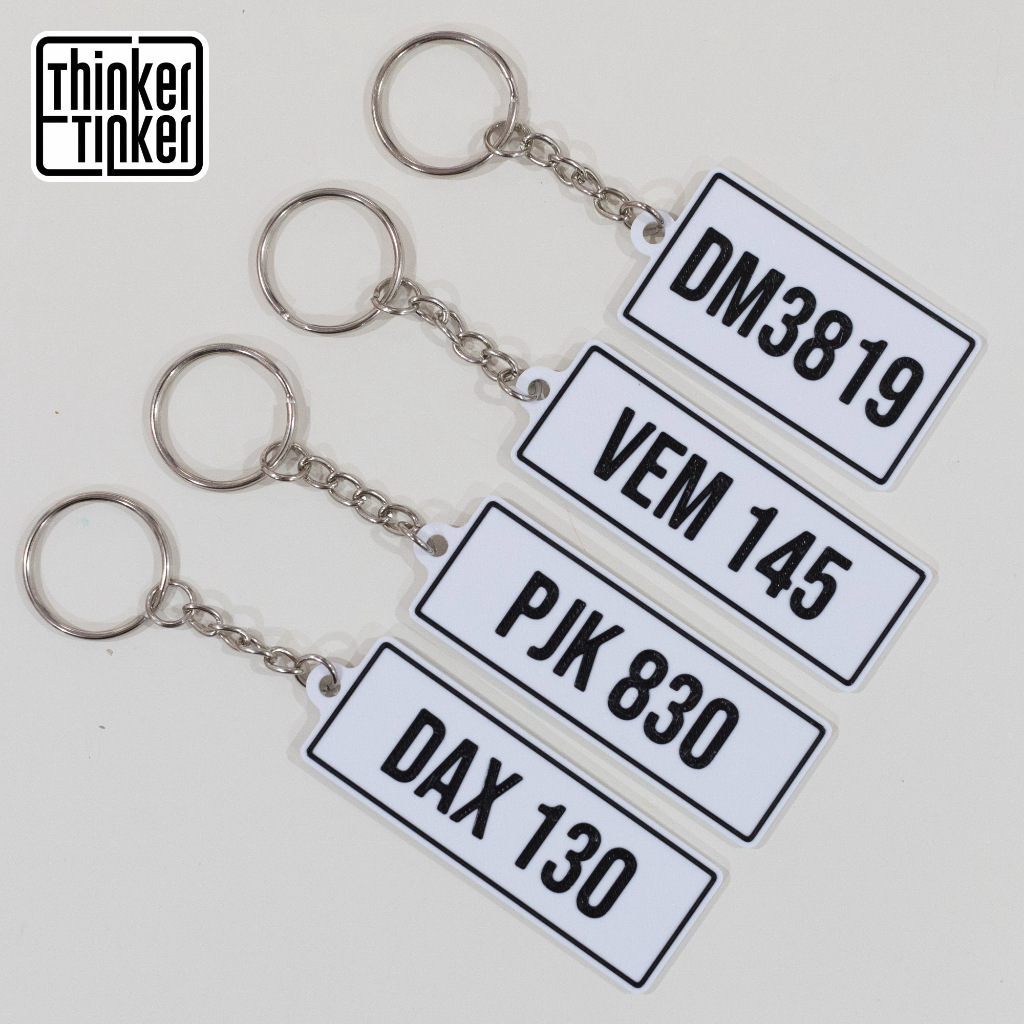 Custom License Plate Keychains, Mini Philippine Car Plate Number Key ...