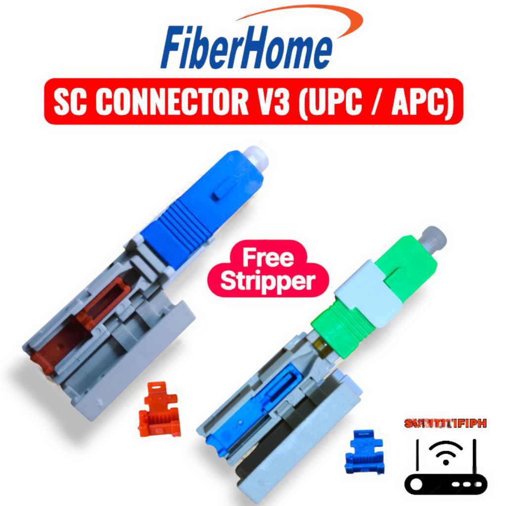 10pcs/20pcs/30pc FiberHome SC Connector Butterfly V3 FTTH [Upc] BLUE ...