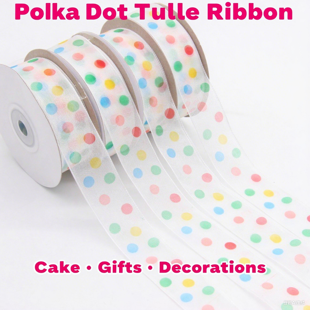 Ins-style Cake Ribbon, DIY Gift Sheer Ribbon, Birthday Ribbon ...