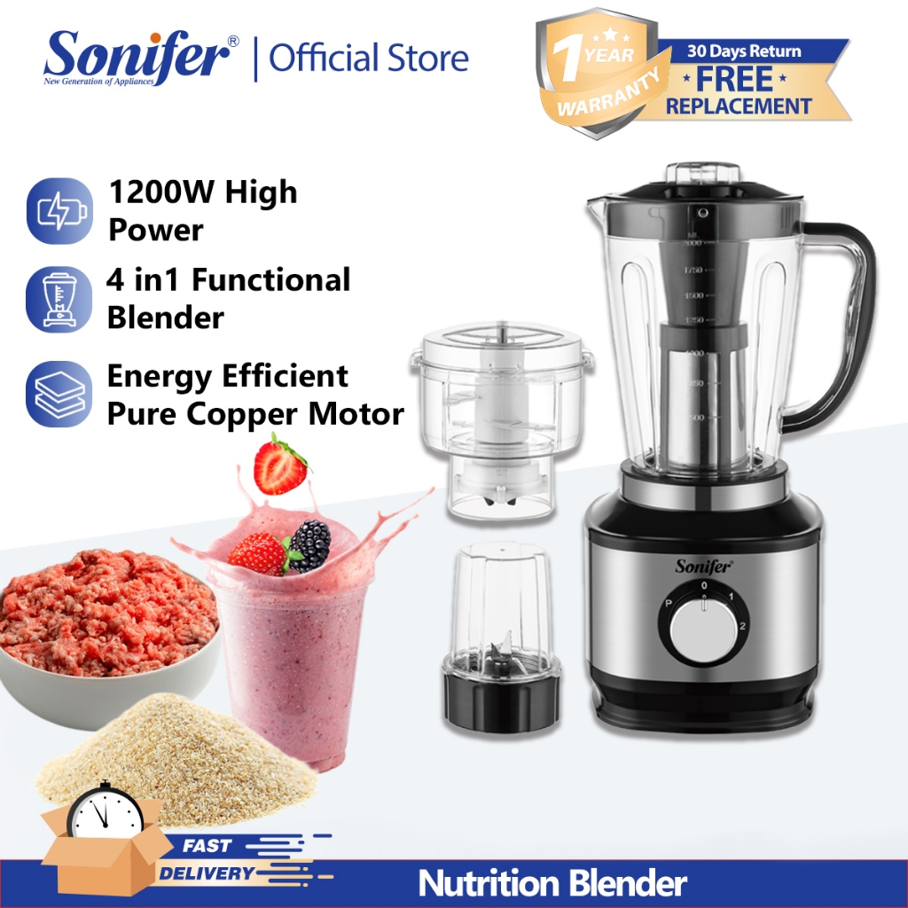 Sonifer 4 In1 Food Processor Electric Overheat Protection Multi ...
