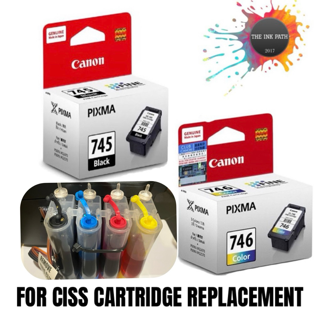 CISS BAND NEW INK CARTRIDGE REPLACEMENT PG 745 or CL 746 for MG2570s ...