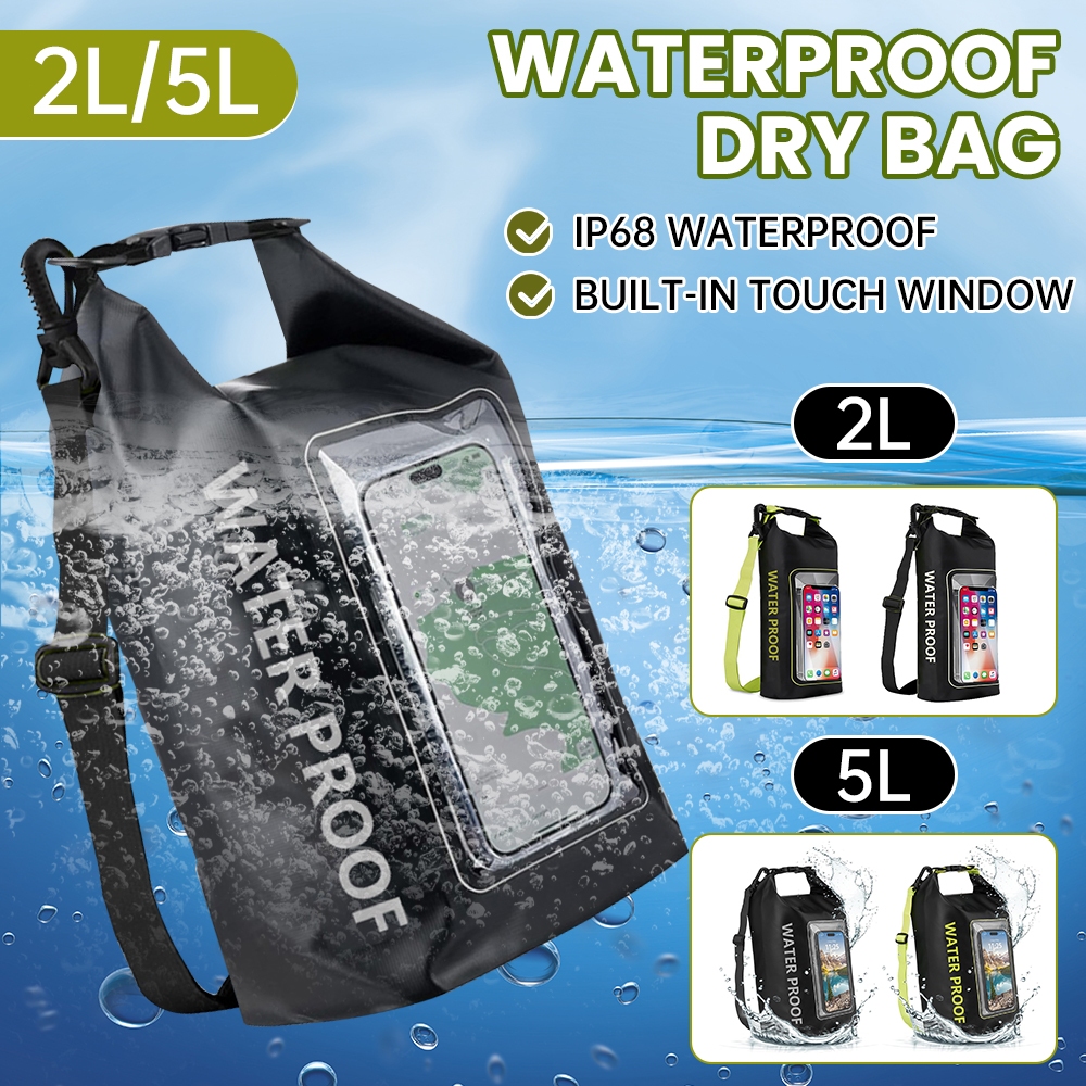 2/5L Waterproof Bag 2 in 1 Ocean Pack Waterproof Bag IPX6 Outdoor ...
