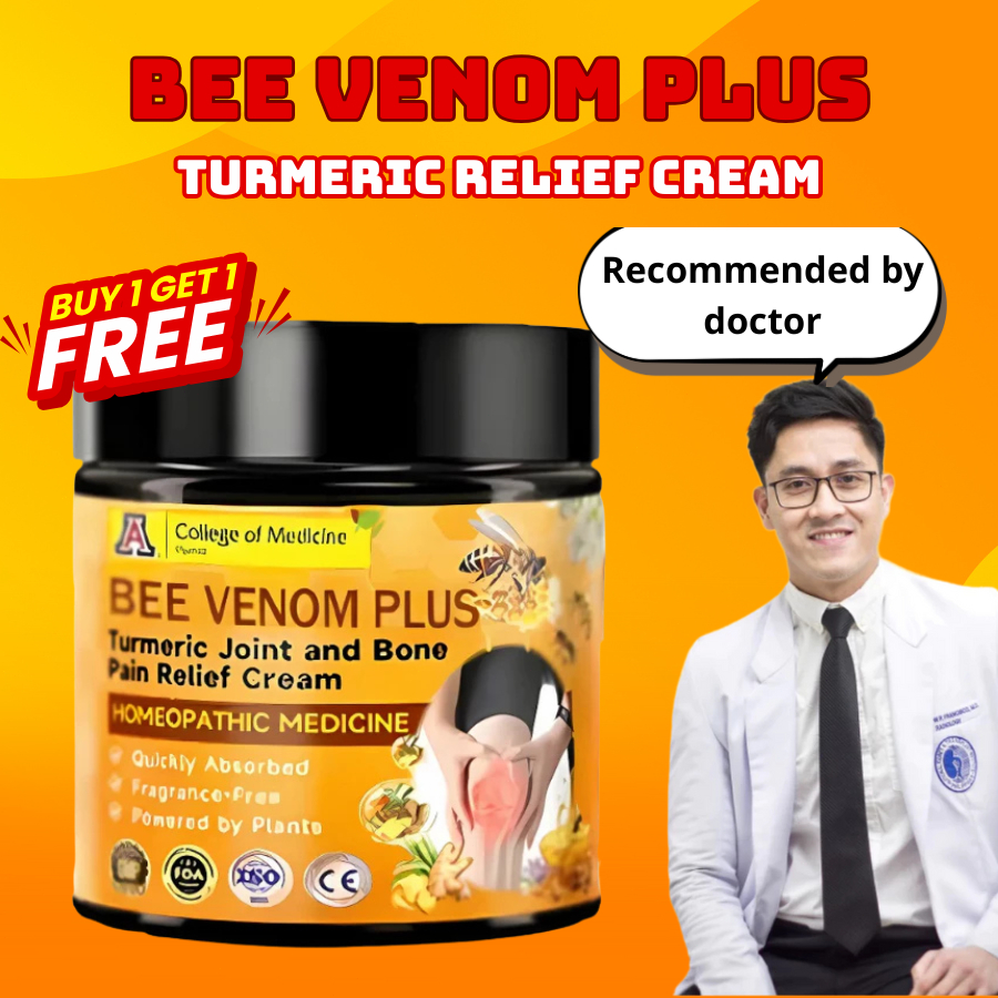 Turmeric Bee Venom Plus Natural Topical Cream for Arthritis Muscle Pain ...