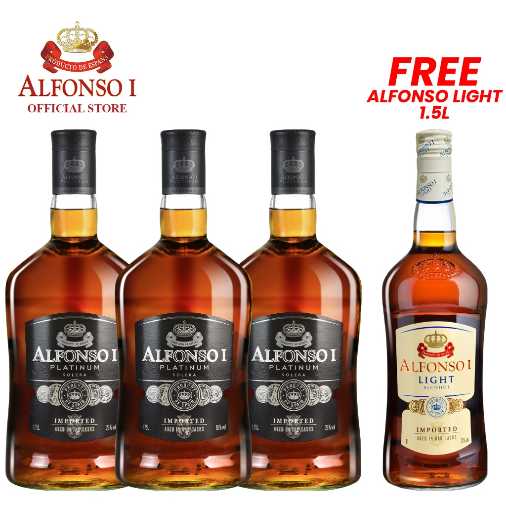 Alfonso Platinum 1.75L 3 Bottles w/ Free Alfonso Light 1.5L | Shopee ...