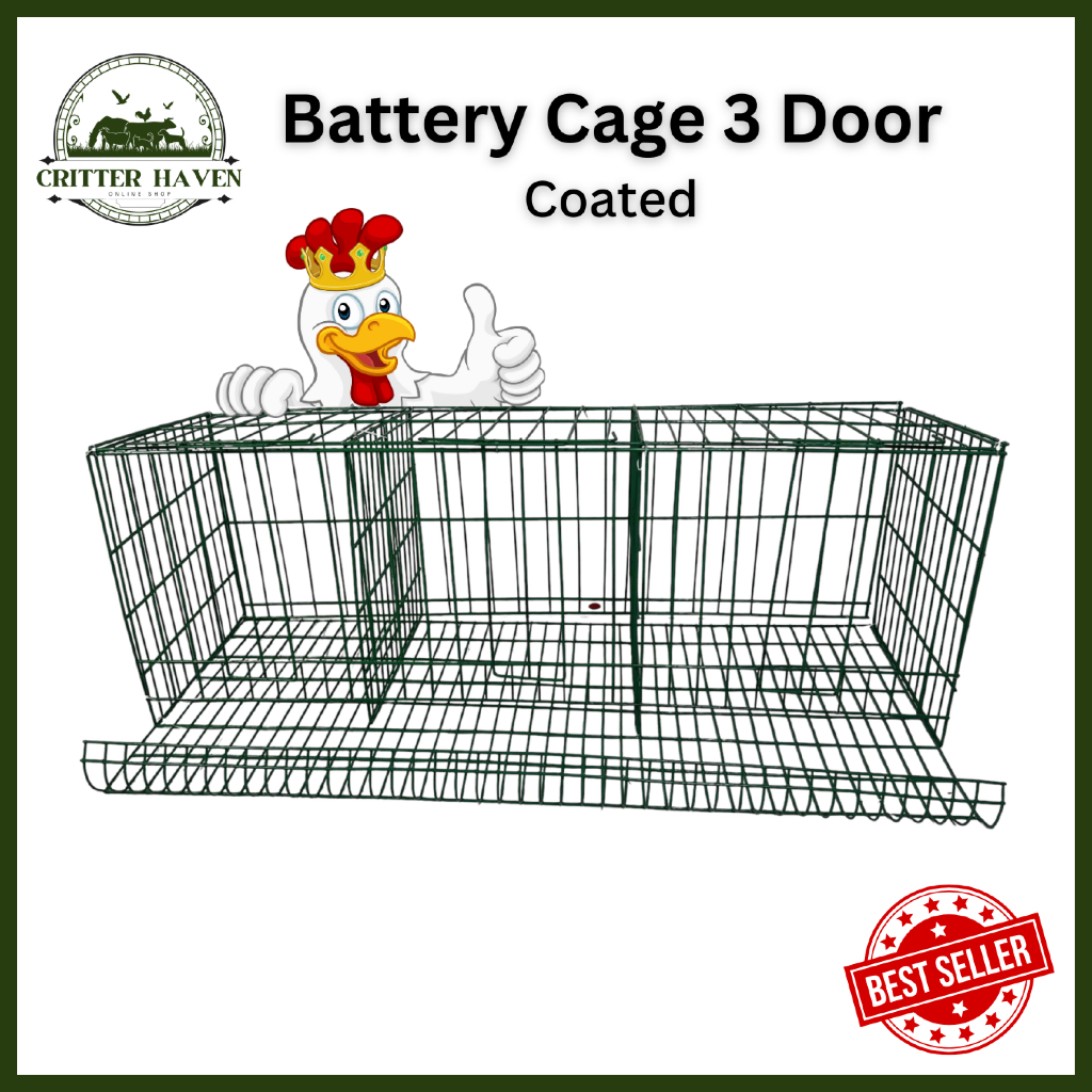 Battery Cage 3 Doors Coated Green & Blue / RTL / Breeding Cage ...