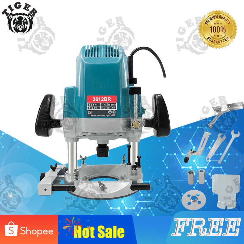Plunge Router 1600W 3612BR Plunge Wood router power tools | Shopee ...