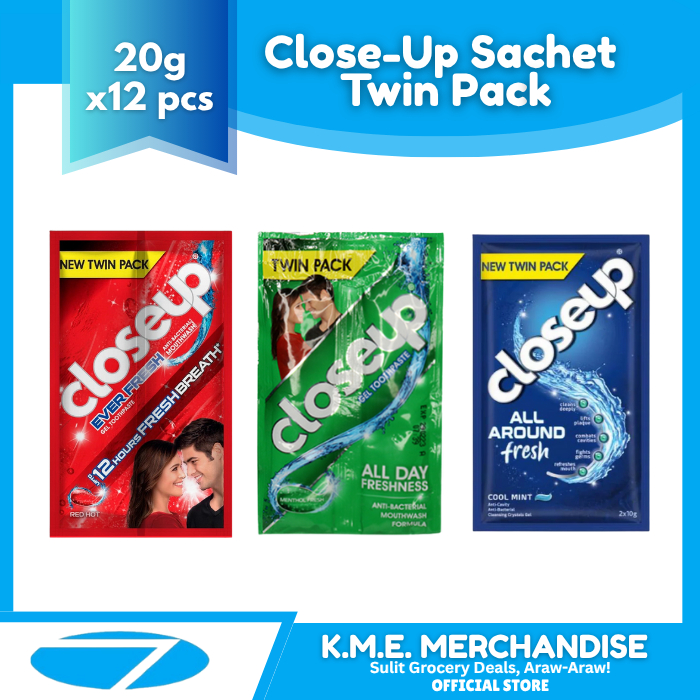 Close-up Toothpaste Twin Sachet (20g x 12 pcs) | Shopee Philippines