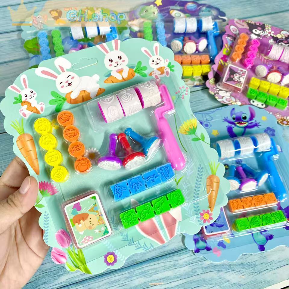 Cartoons Creative DIY Roller Stamp Set for Kids carded roller stamps ...
