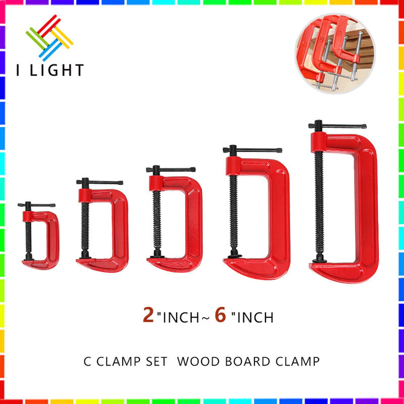 （Fast Delivery）2/3/4/5/6Inch C Clamp Fixture Heavy Duty Wood Board ...
