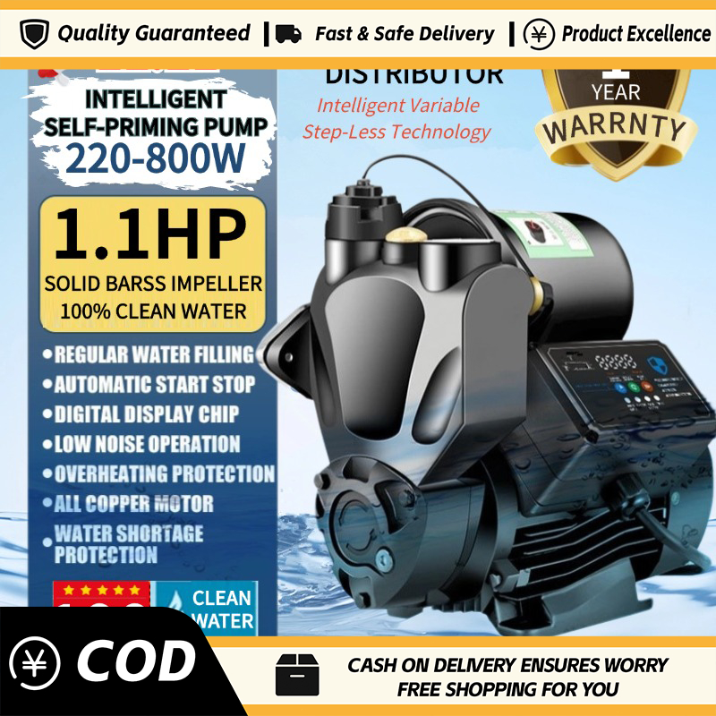 220V 60Hz Intelligent Automatic Self-Priming Peripheral Pump 800Watt 1 ...