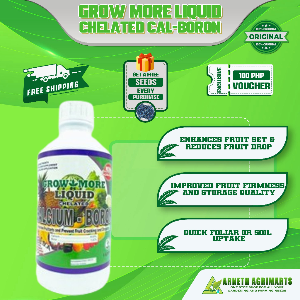 ARNETH GROW MORE LIQUID CHELATED CALCIUM BORON CAL-BOR (1 LITER ...