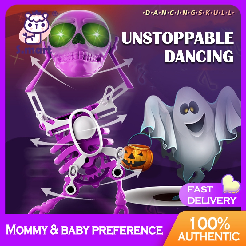 【S.mart】Wind-Up Dancing Skull Toy with Lights & Music | Hypnotic Moves ...