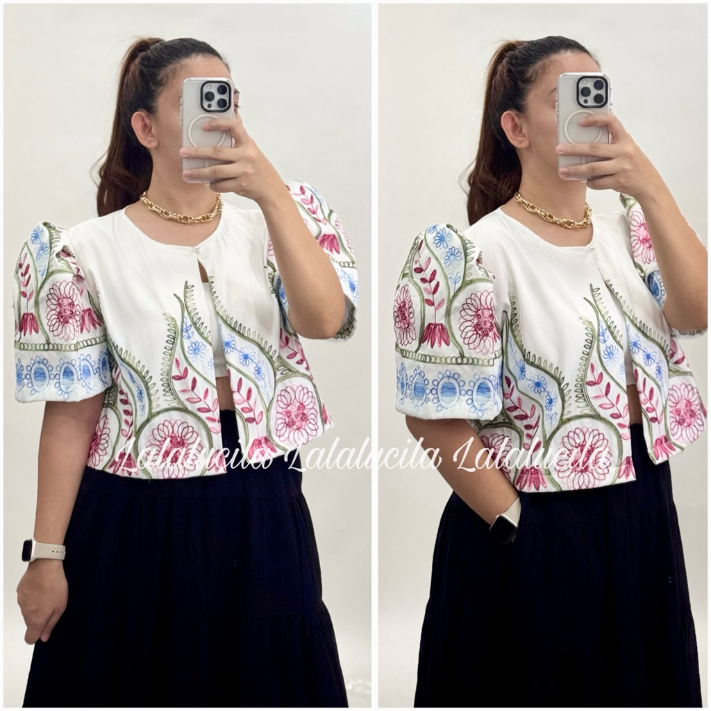 Liwayway (L-3XL) Modern Filipiniana Top - Pilon Filipiniana Slevees ...