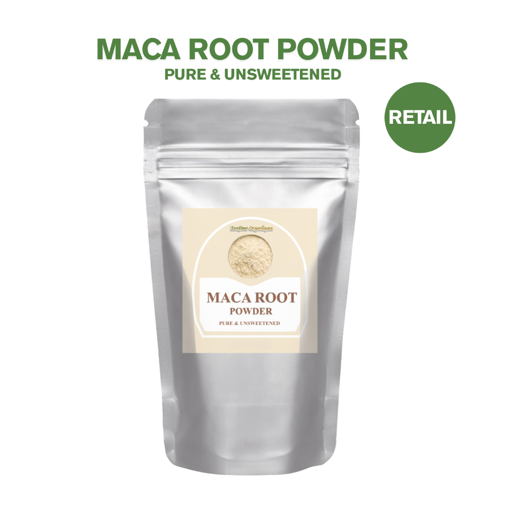 Zenfiber Organiques Maca Root Powder - Pure & Unsweetened - 250g/100g ...