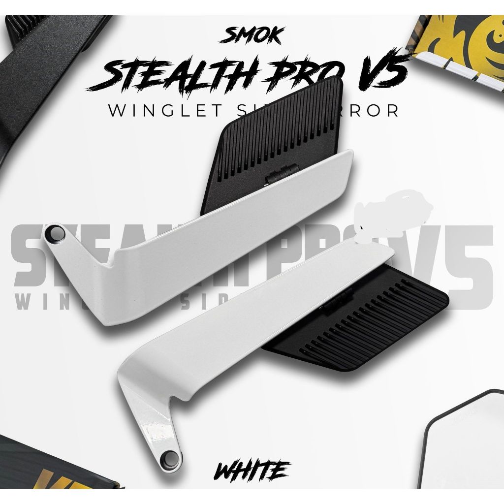 MIOLS3 BRAND NEW 𝗦𝗠𝗢𝗞 𝗦𝗧𝗘𝗔𝗟𝗧𝗛 𝗣𝗥𝗢 𝗩𝟱 WINGLET SIDE MIRROR / UNIVERSAL ...