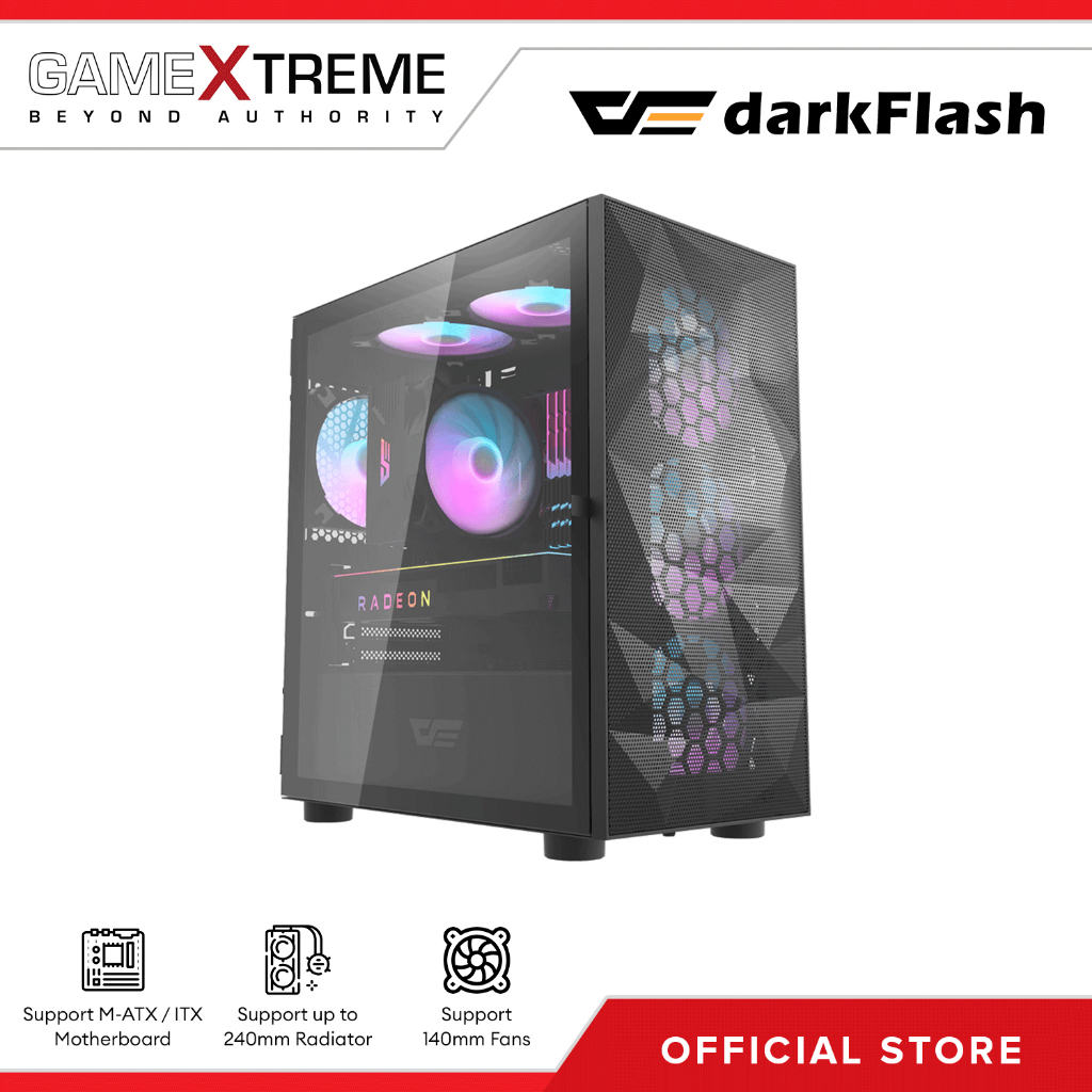 DarkFlash DLM21 Mesh MATX PC Tower Case | Shopee Philippines