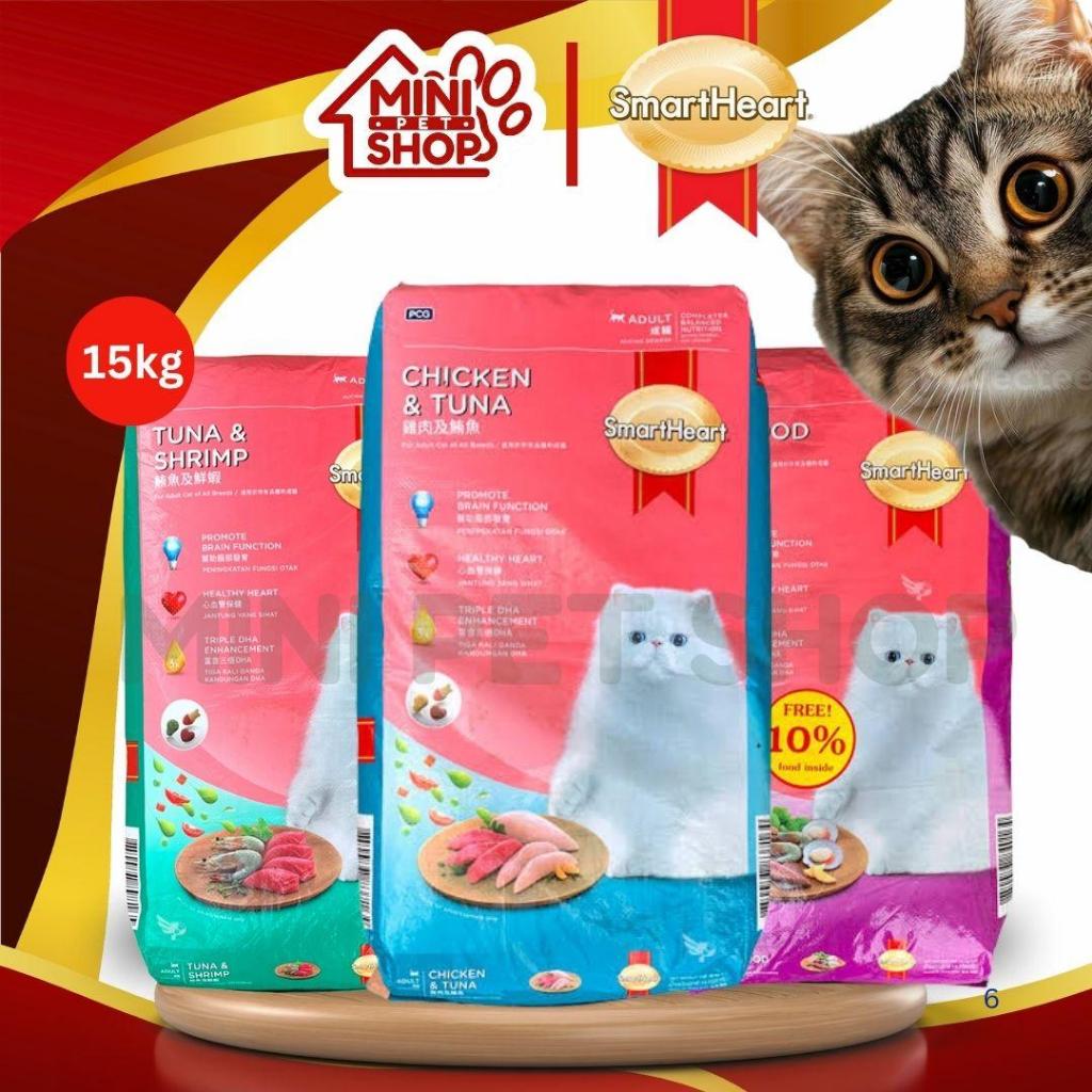 15kg Smartheart Cat Dry Food All Stages Adult Kitten Cat Cats Dry Food ...