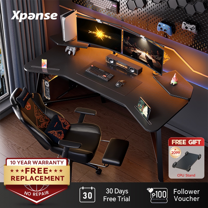 Xpanse Gaming Table Computer Office Table With CPU Stand Gaming Desk ...