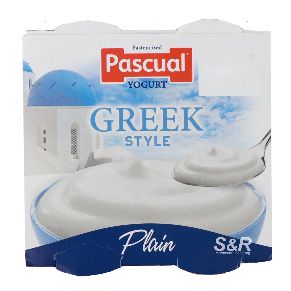 Pascual Yogurt Greek Style Plain 4pcs | Shopee Philippines