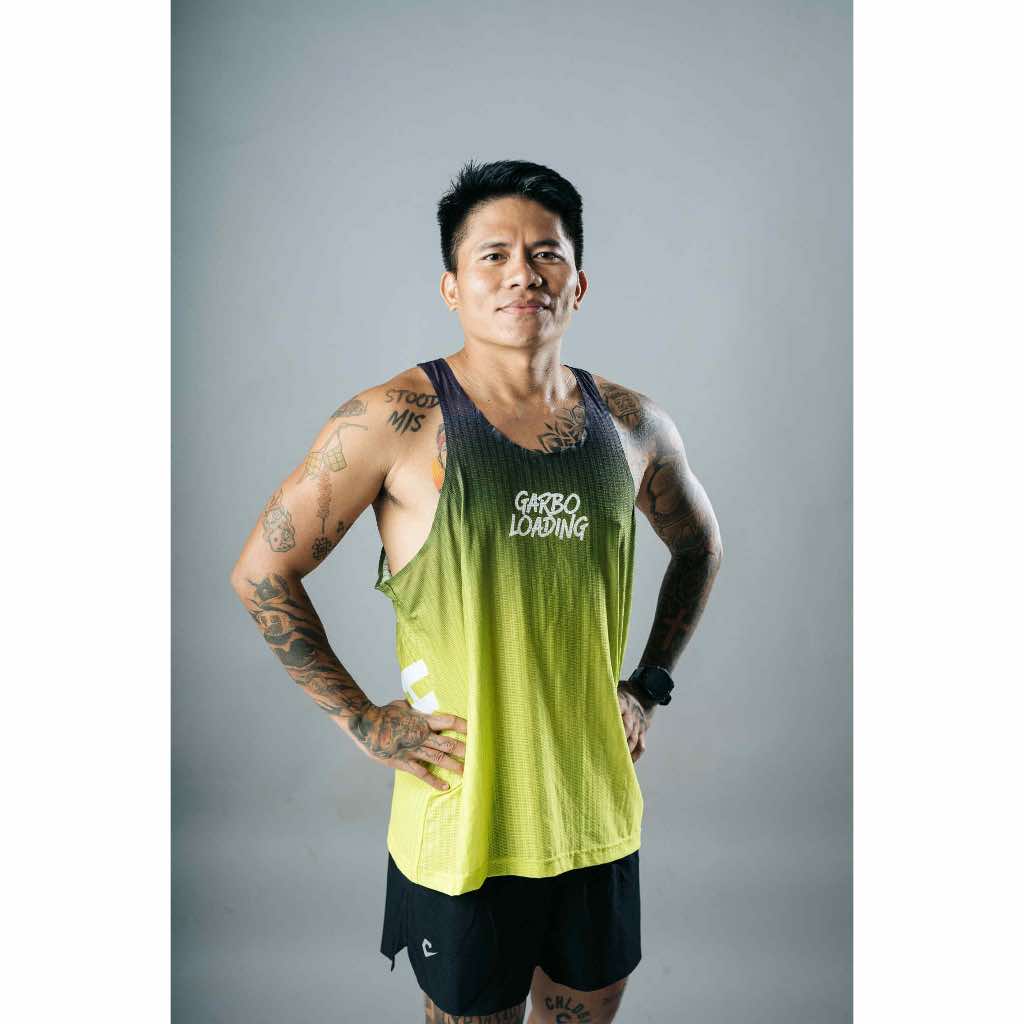 GARBO LOADING CHILDISH GREEN SINGLET AL MORALDE. X ANDOT SPORTS ...