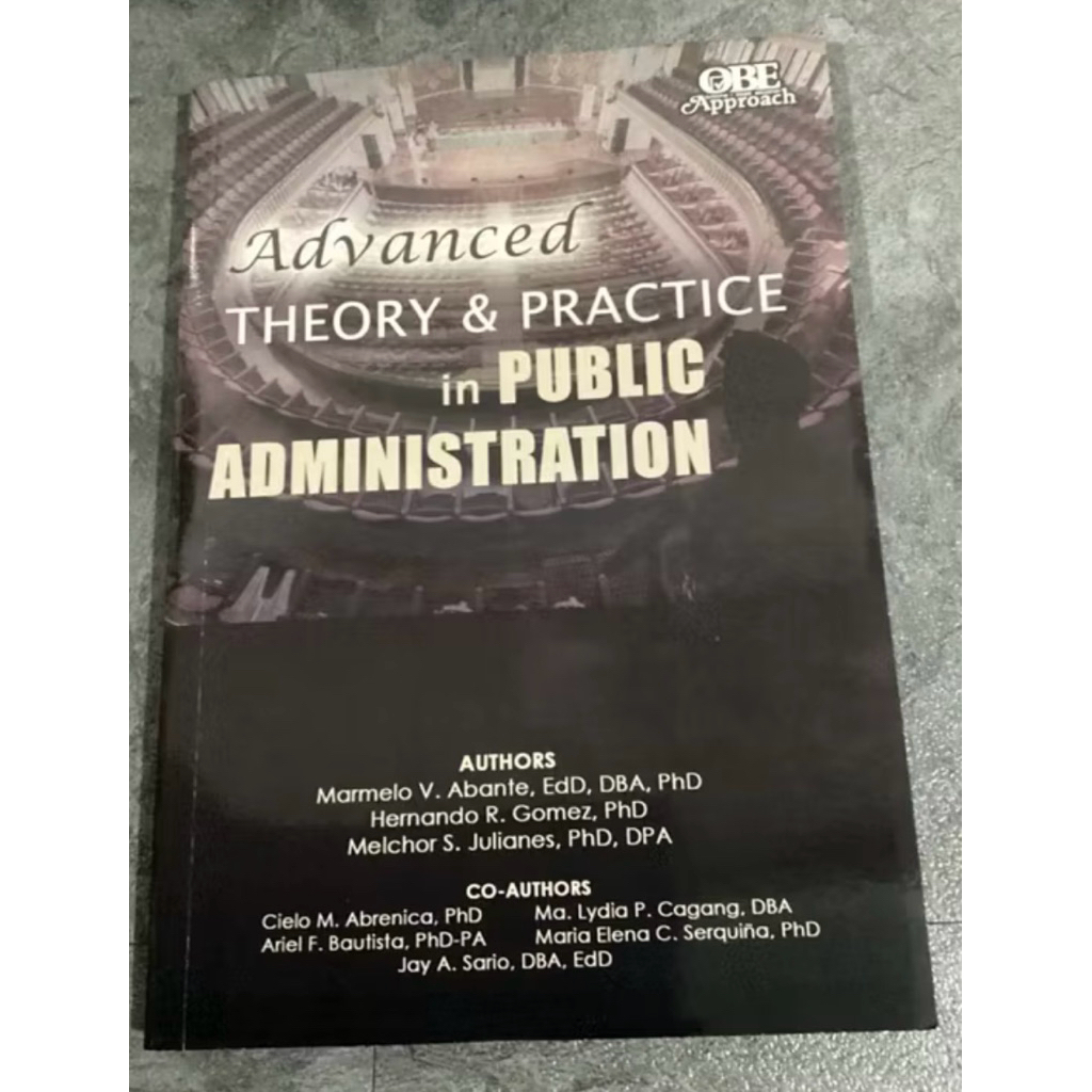 ADVANCED THEORY & PRACTICE IN PUBLIC ADMINISTRATION by Abante 2024c Brandnew Original | Shopee ...