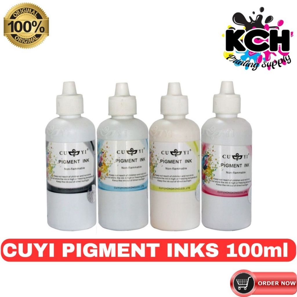 ORIGINAL CUYI Pigment Ink 100ML for Epson Printers only (Black ...