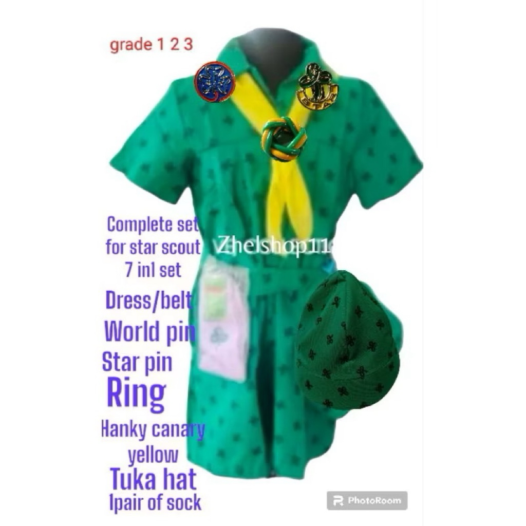 gsp set 7 in 1 for Girl Scout 5 to 12 year old and adult size | Shopee ...