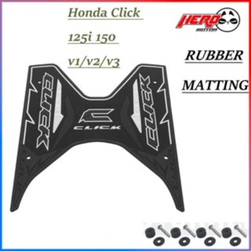HERO COD Honda Click for Footboard rubber matting with bolts for Honda ...