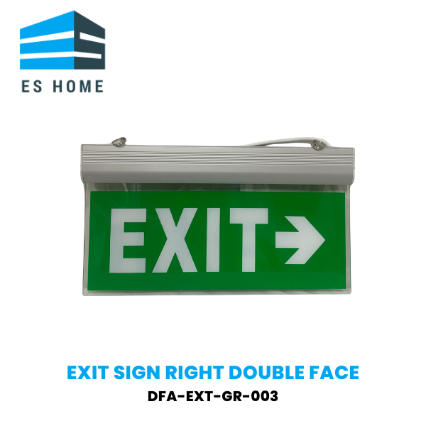 LED Exit Sign Double Face Green Deluxe | Shopee Philippines