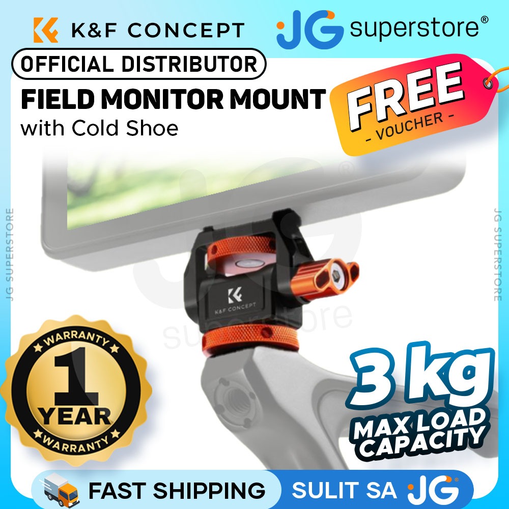 K&F Concept Lightweight Field Monitor Mount Holder with Cold Shoe & 1/4 ...