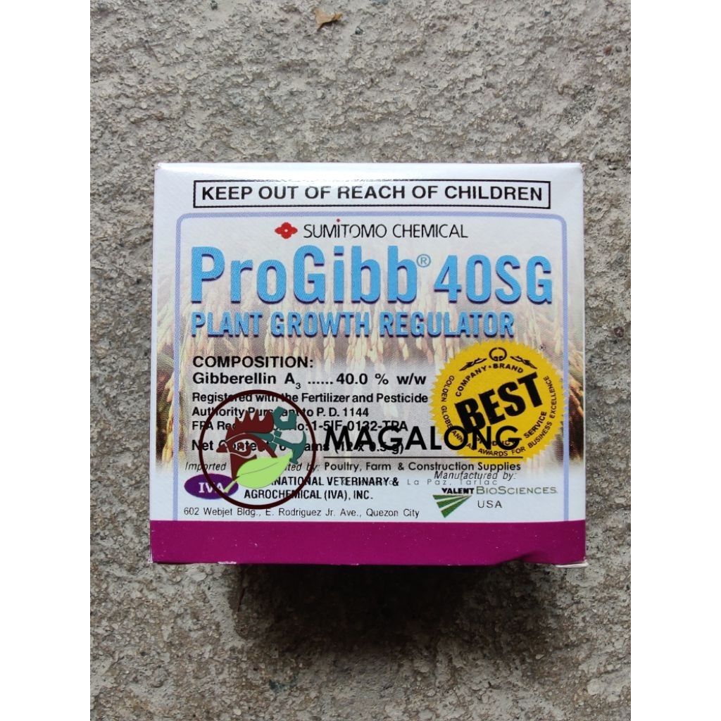 PROGIBB 40SG GIBBERELIC ACID 40% GA3 - PLANT GROWTH REGULATOR - 12 ...