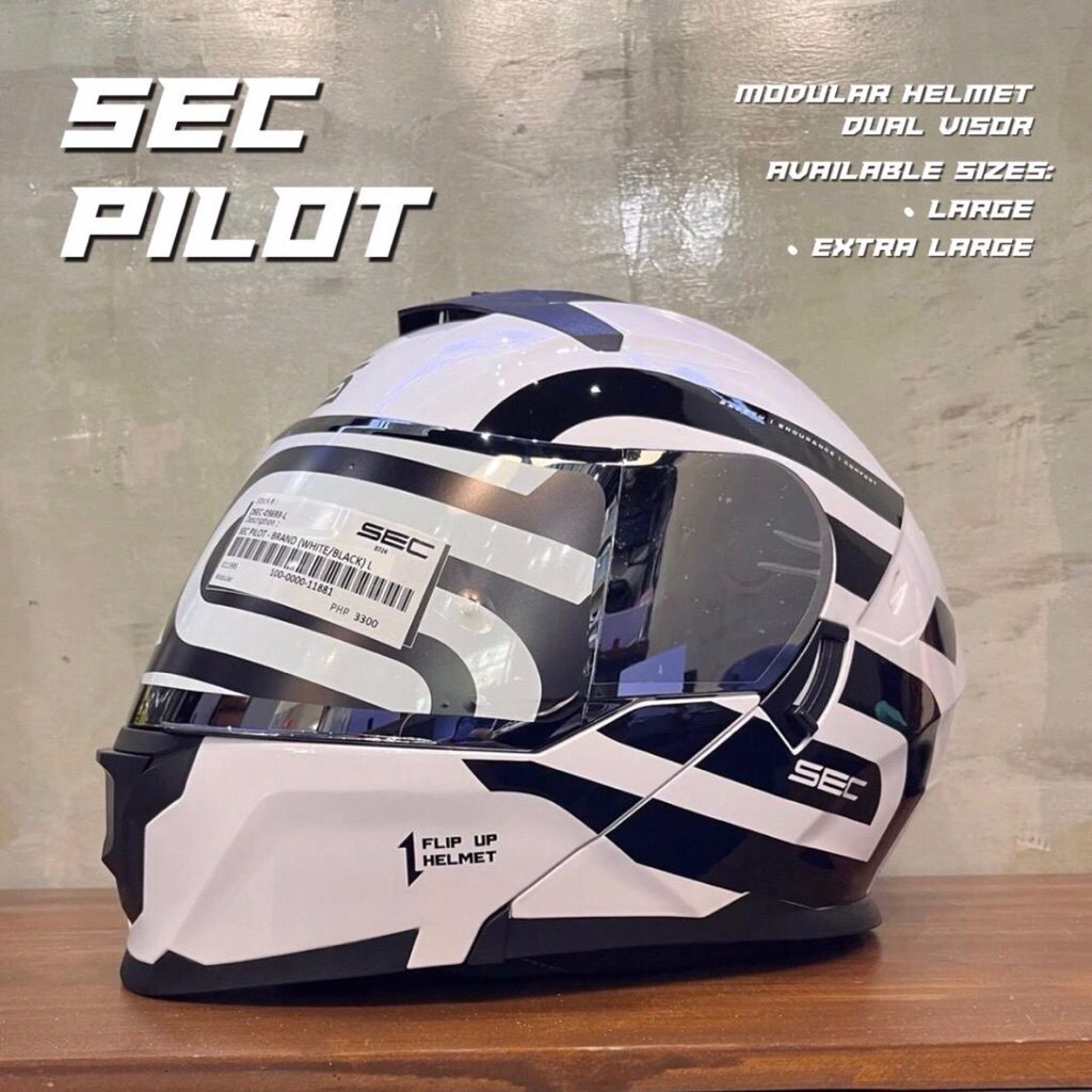 Sec Pilot (Modular Helmet/ Dual Visor Helmet) | Shopee Philippines