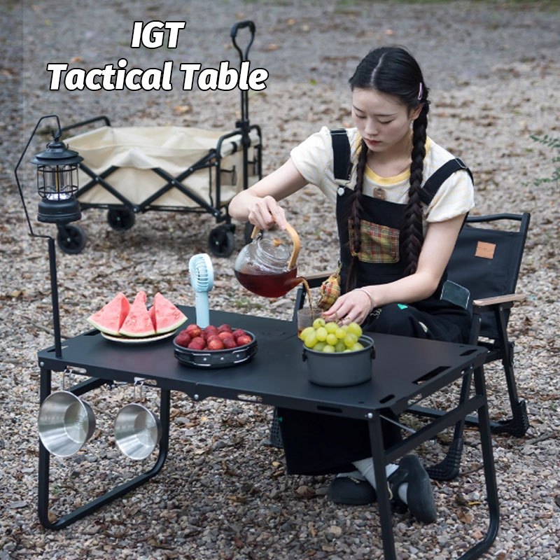 Tactical Table IGT Outdoor Folding Table Travel Camping Picnic Table ...