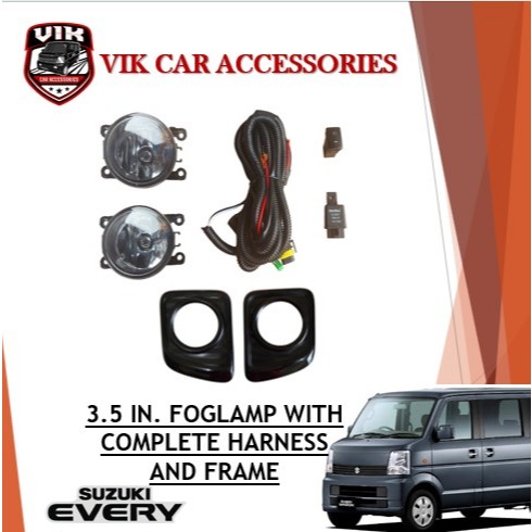 Universal Fog Lamp 12V H11 With Complete Wire Harness Push Swich and ...