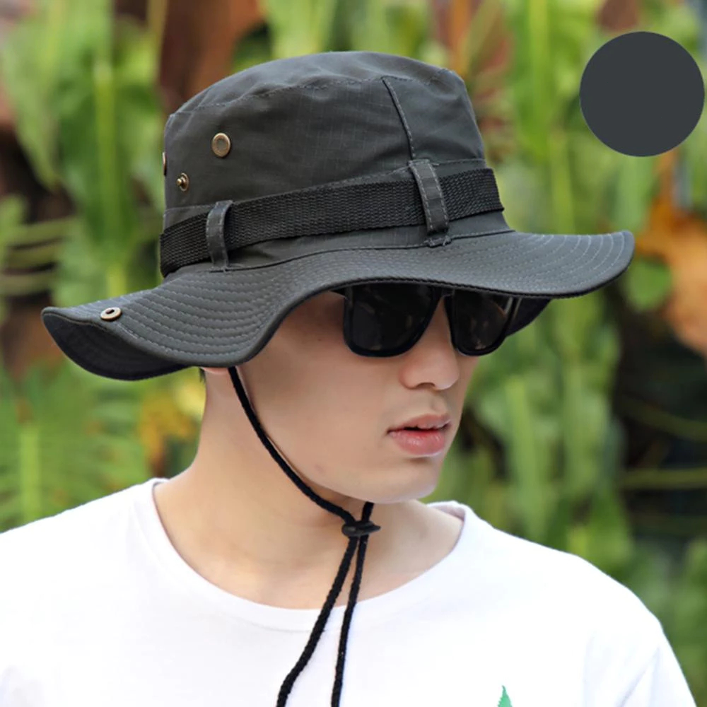 Outdoor Breathable Waway Cap for Men Fishing Hat Wide Brim Garden ...