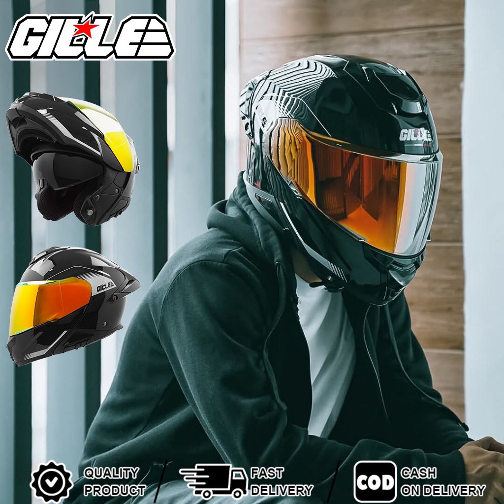 GILLE AF-10 100%LEGIT ORION motorcycle modular helmet full face dual ...