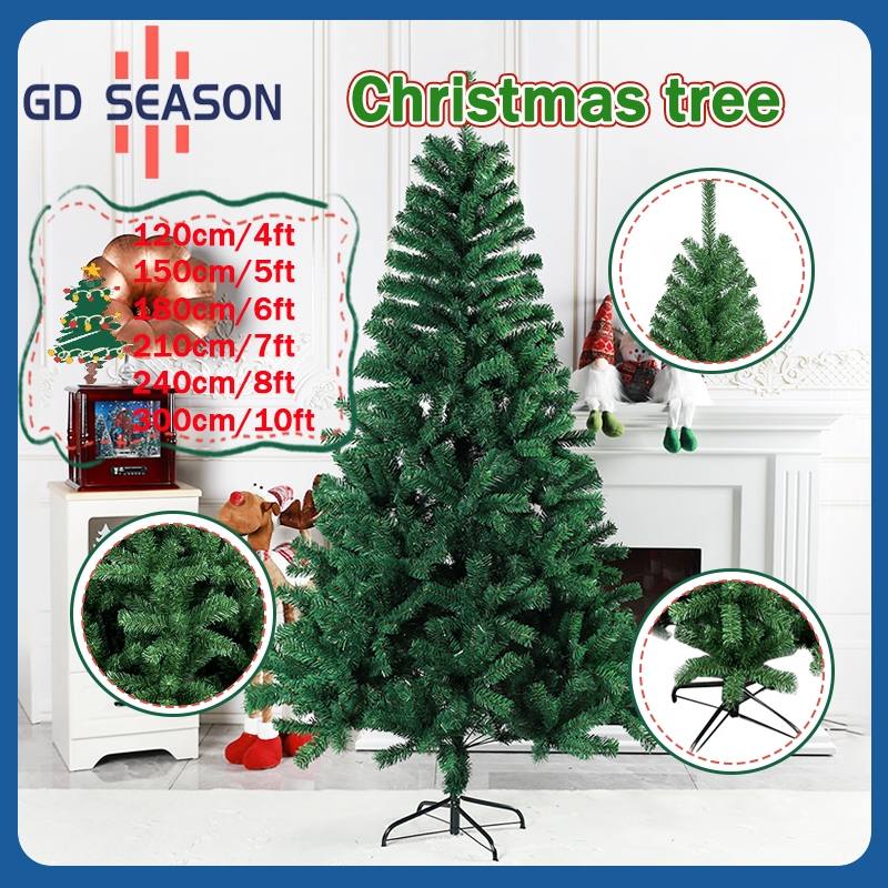 4ft,5ft,6ft,7ft,8ft,10ft PVC Green Christmas Tree Craft Artificial ...