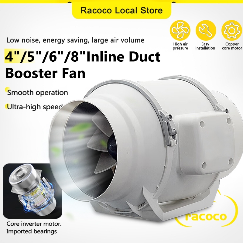 【COD】High Suction Inline Duct Booster Fan 4/5/6/8inch Kitchen Strong ...