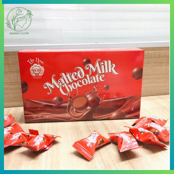 (Skinnyglow) MALTED MILK CHOCOLATE | CRUNCHY CANDY BITE SIZE [TITA NINA PASALUBONG] - 108G ...