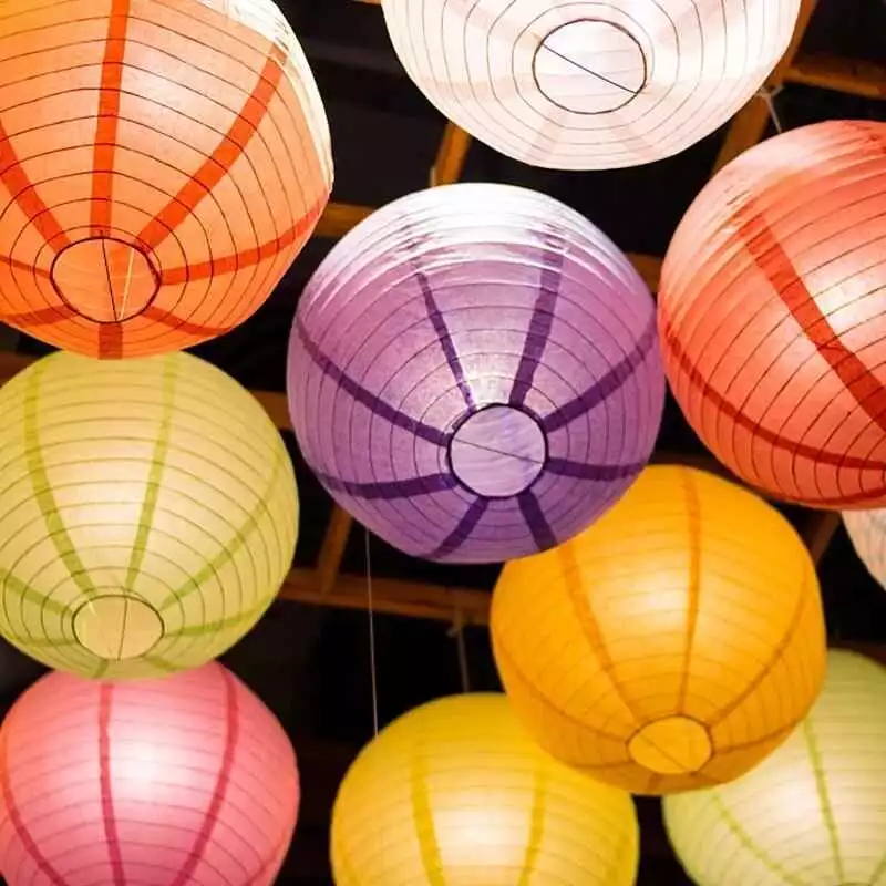 8/10 /12 Inch Circular Lantern Waterproof and Sunscreen Celebrat ...