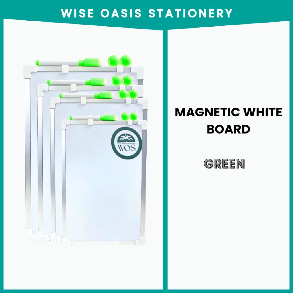 [WISE OASIS STATIONERY] Magnetic Whiteboard with Black Marker & Magnets ...