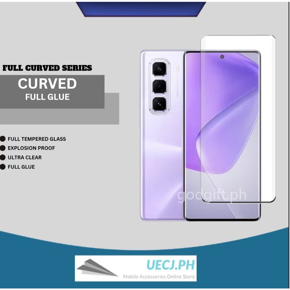 PREMIUM Full Tempered Glass Curved Screen Protector INFINIX HOT 60 PRO ...