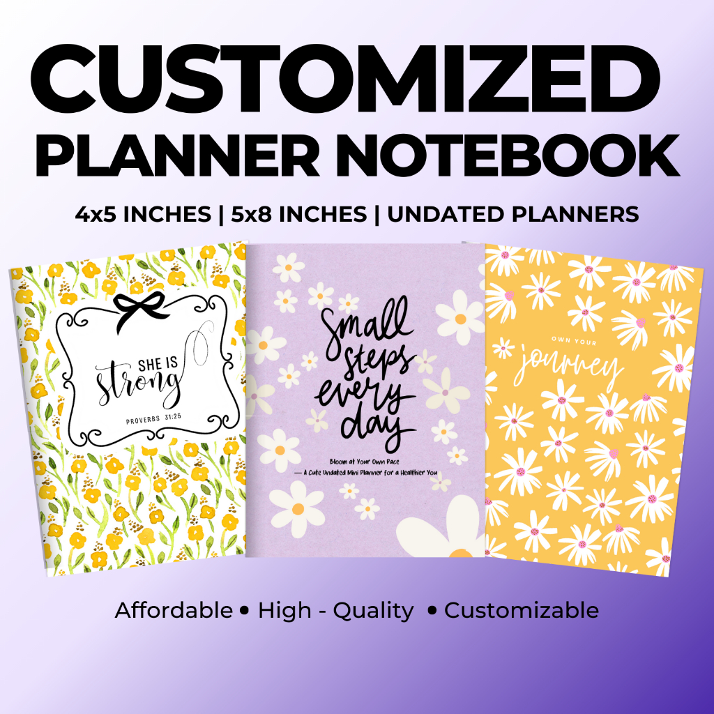 Customized Undated Planner Notebook | Customized Journal | Personalized ...
